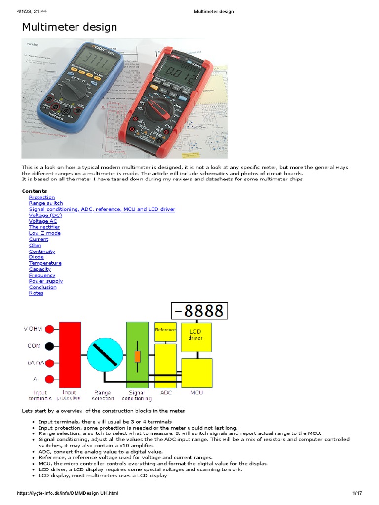 Multimeter Design | PDF | Capacitor | Rectifier