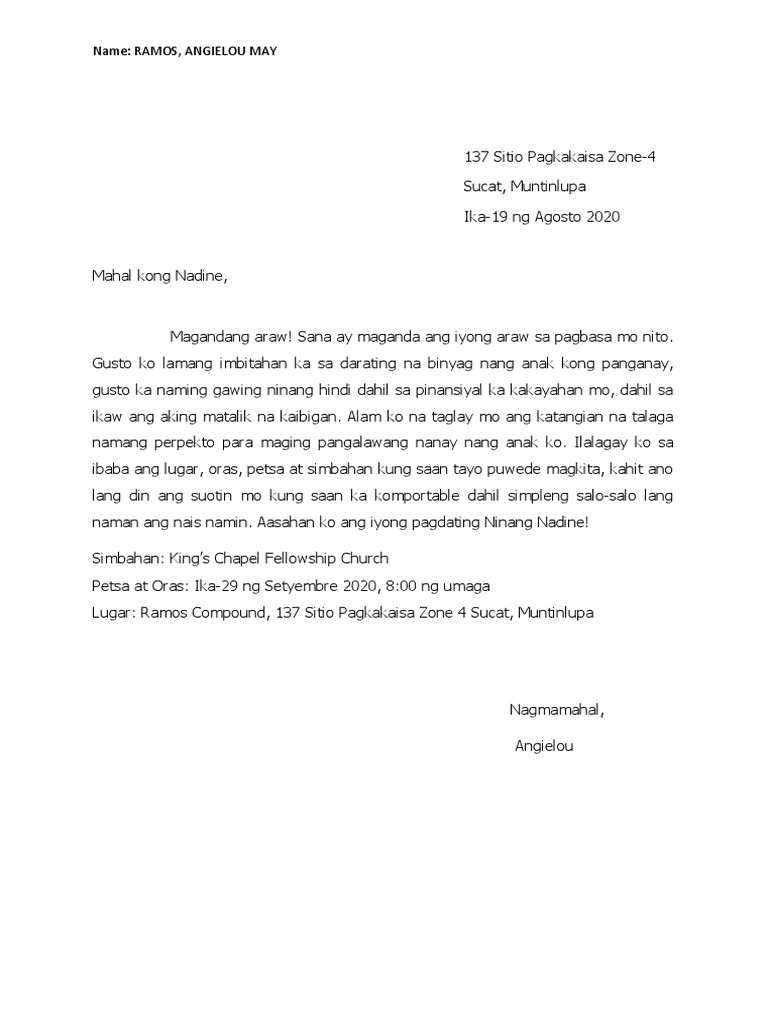 Liham Paanyaya | PDF