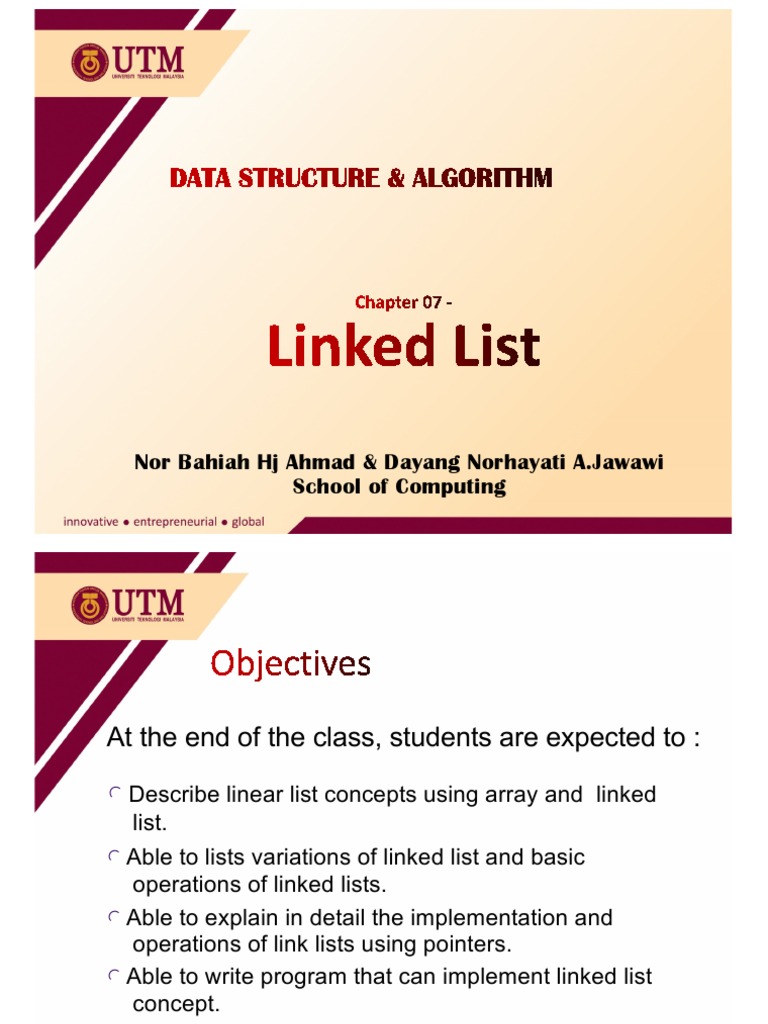 DSA Chapter 7 Linked List PDF | PDF | Array Data Structure | Pointer (Computer Programming)