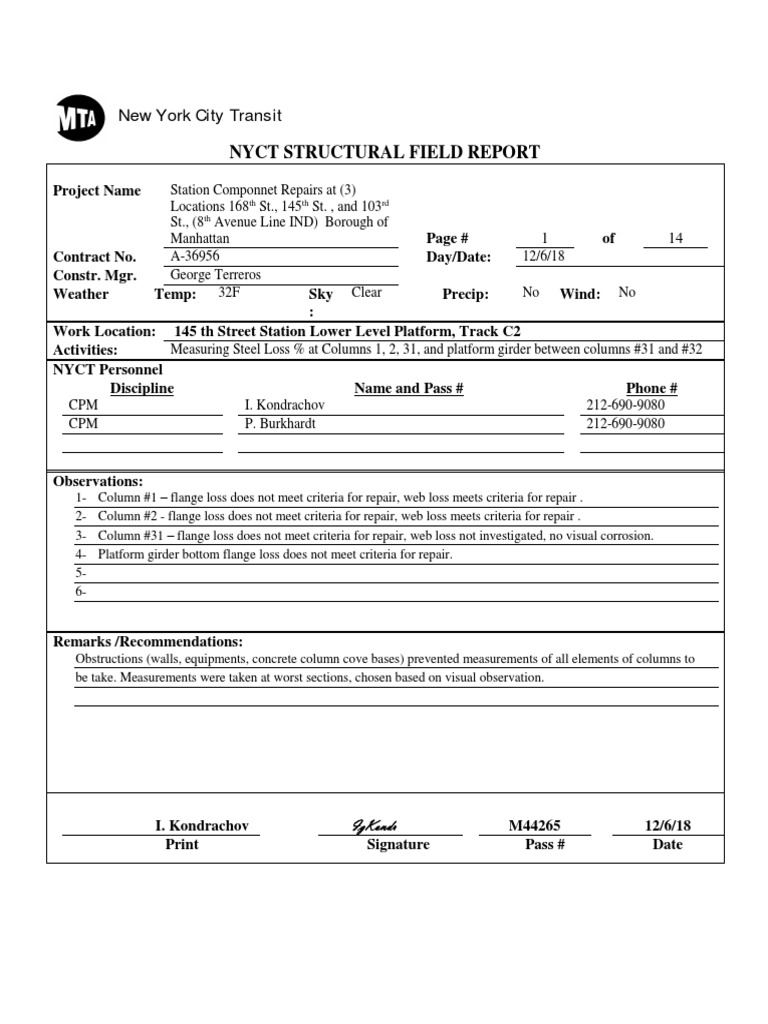 Structural Steel Measurements Report | PDF | Building Engineering ...