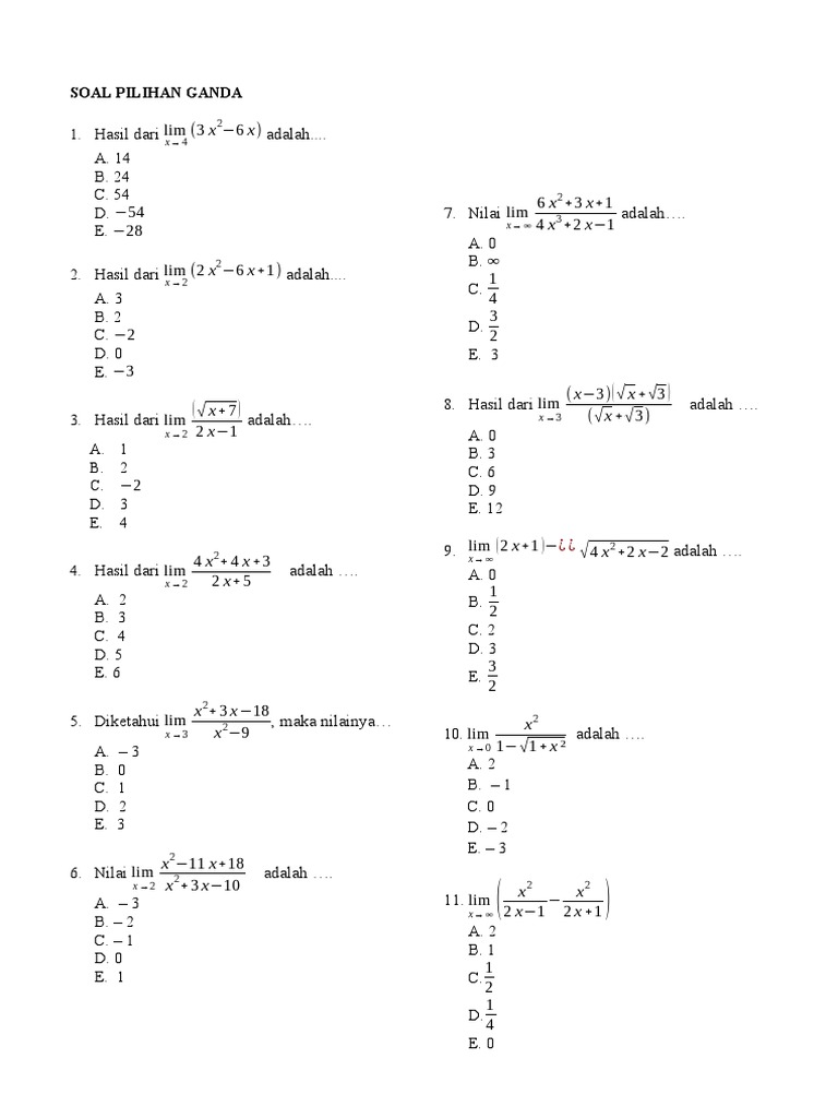 Master Soal Matematika Umum Xi | PDF