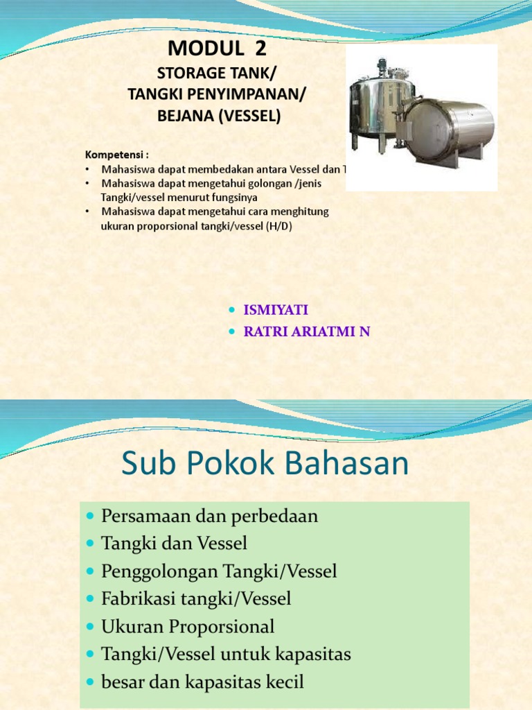 M2. Peranc Angan Tangki& Vessel | PDF
