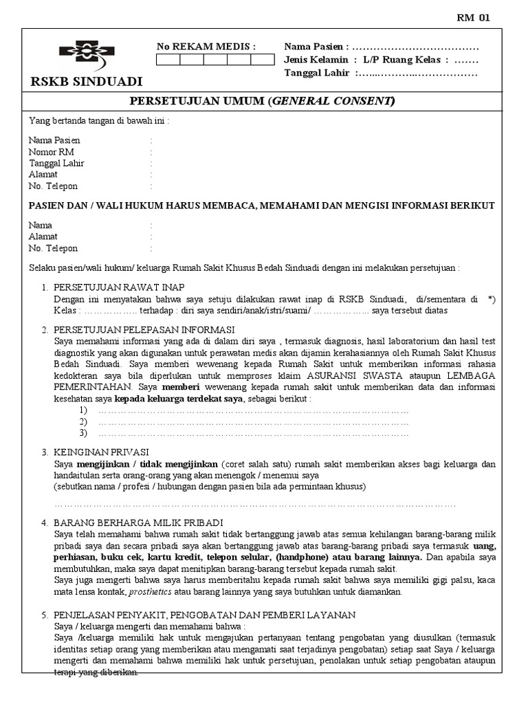 Rekam Medis RSKB Sinduadi New | PDF