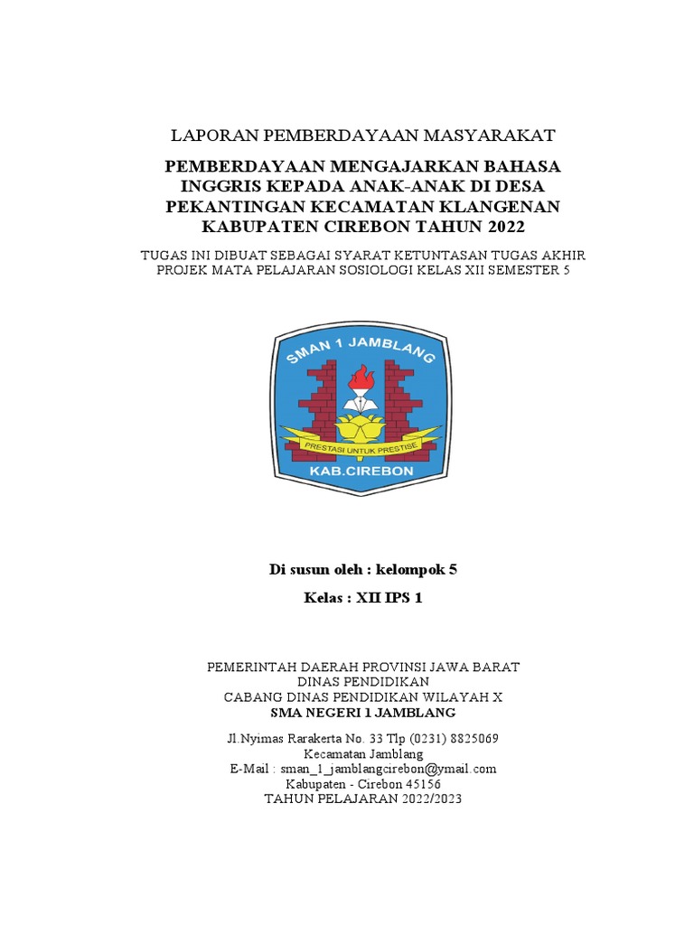 Laporan Pemberdayaan Kelompok 5 | PDF