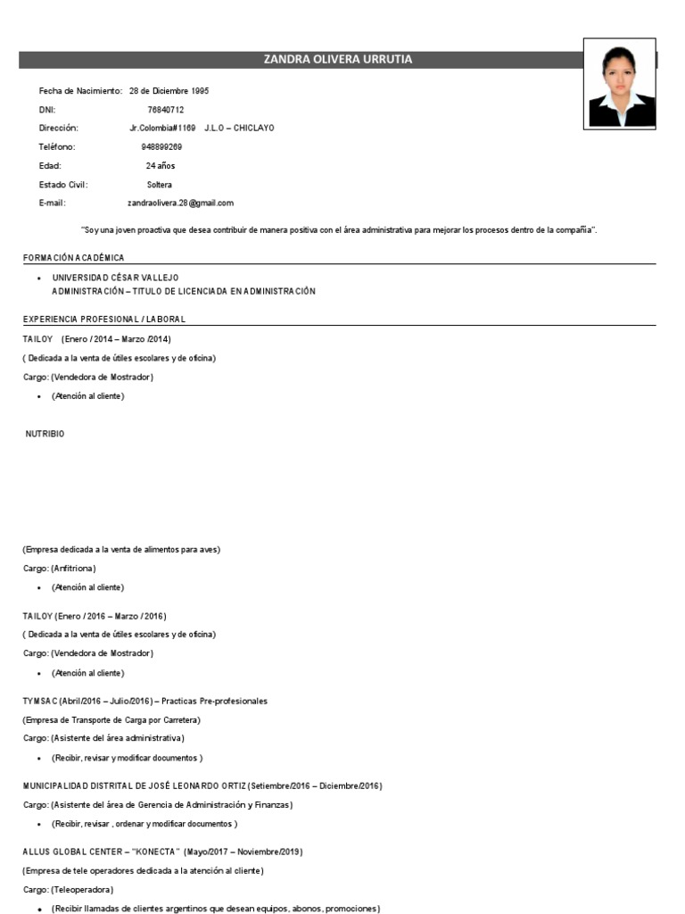 Zandra CV Final | PDF