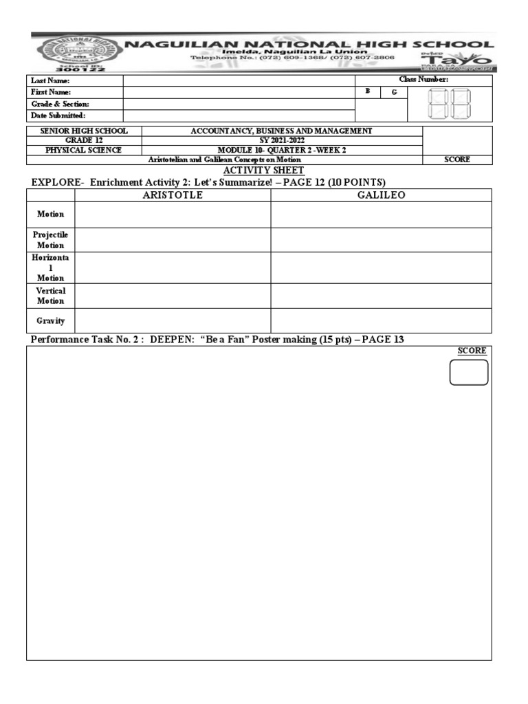 Activity Sheet Module 10 & 11 - Phy Sci | PDF