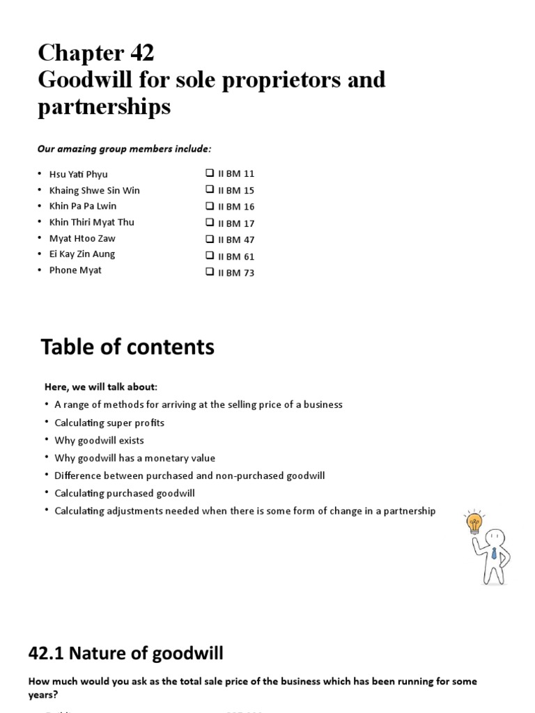 Accounting Presentation - Goodwill | Download Free PDF | Goodwill (Accounting) | Debits And Credits