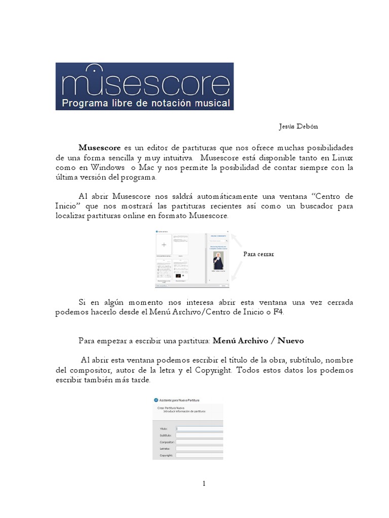 Guía Rápida Musescore | PDF