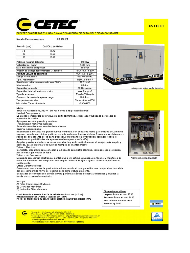 CS 110 ET Acoplamiento Directo | PDF | Humedad | Bienes manufacturados