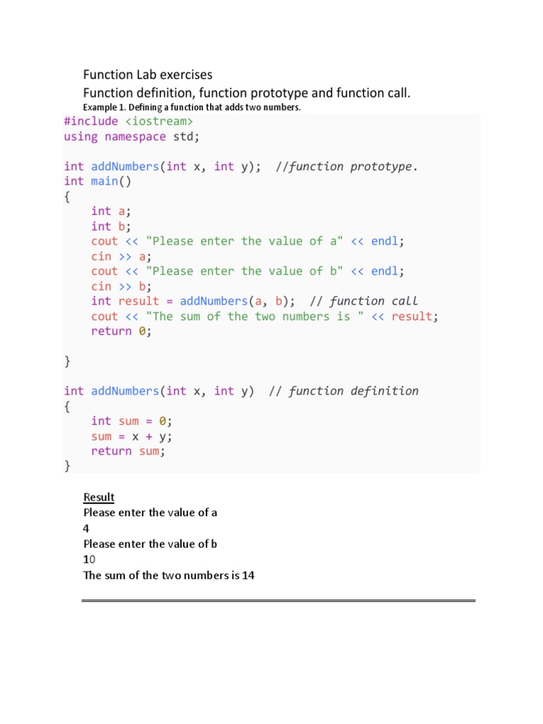Function Lab Exercises | PDF | Namespace | Function (Mathematics)