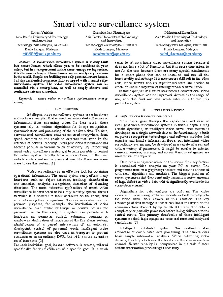 Group Assigment UBCOm | PDF | Surveillance | Closed Circuit Television