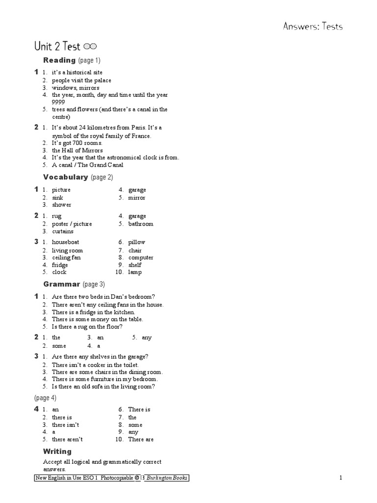 NewEngInUse1 UT2 Level2 AK | PDF