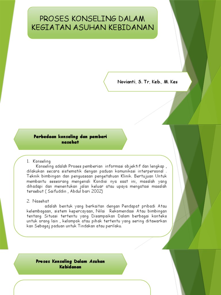Proses Konseling Dalam Asuhan Kebidanan | PDF
