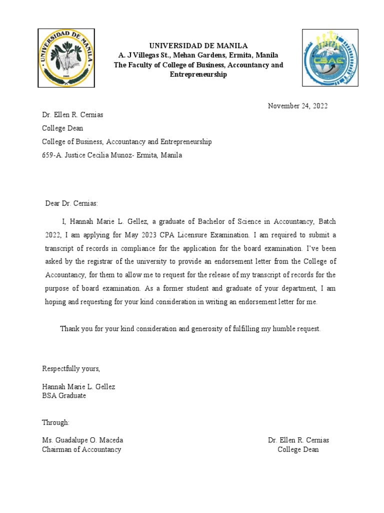 ENDORSEMENT-LETTER | PDF