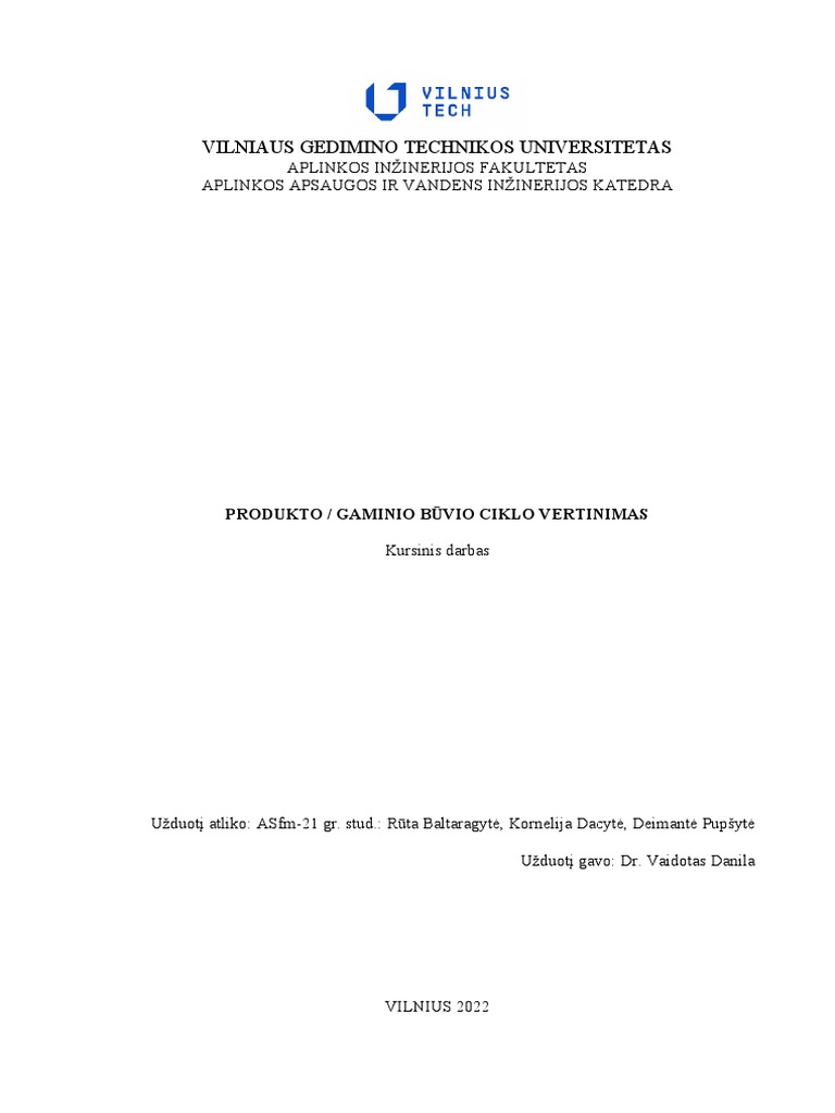 05-21 Megztinio Būvio Ciklo Kursinis Darbas KB KD DP | PDF