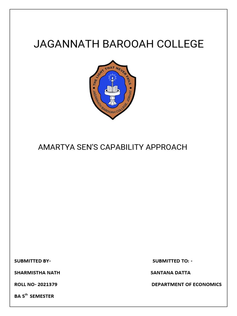 JAGANNATH BAROOAH COLLEG Another Assignment | PDF | Quality Of Life ...
