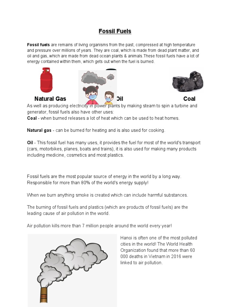 Grade 7 - Fossil Fuels | PDF | Fuels | Fossil Fuels