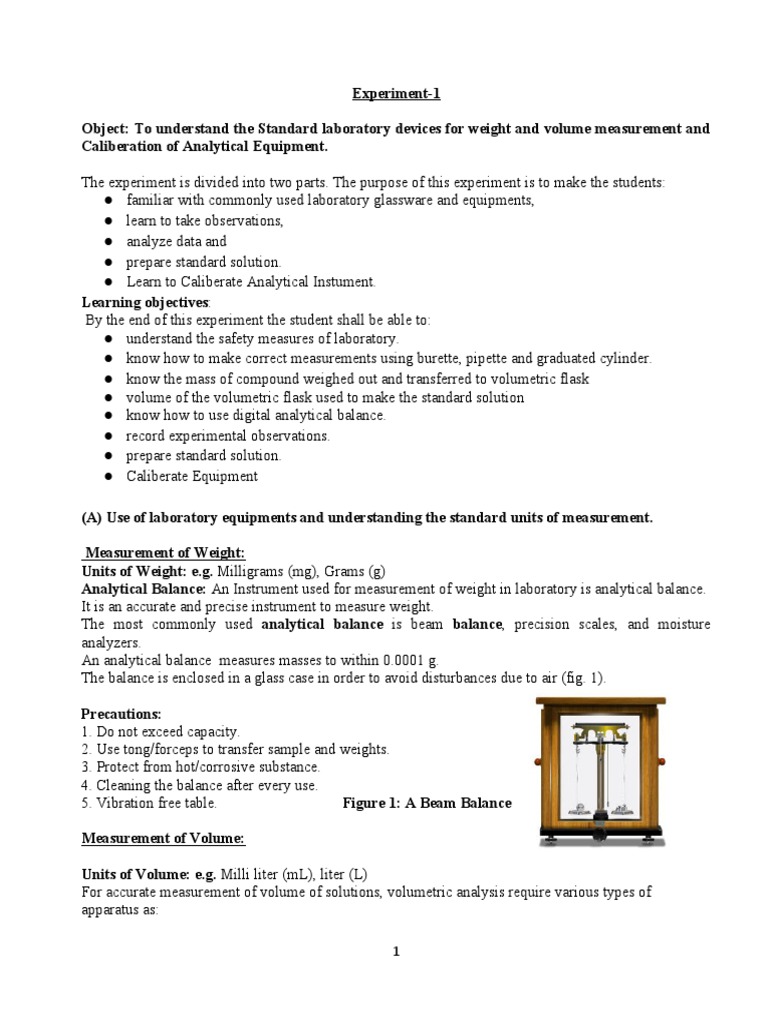 EXPERIMENT 1 Introduction To Chemistry Lab | PDF | Ph | Titration