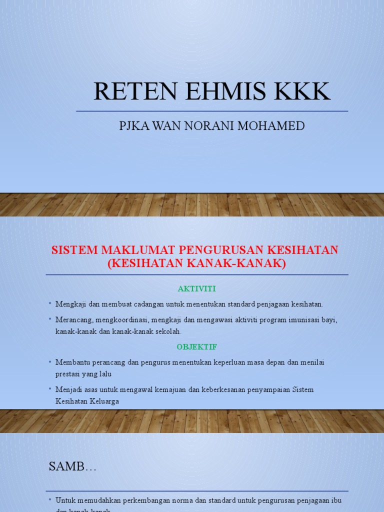 Reten Ehmis KKK: Pjka Wan Norani Mohamed | PDF
