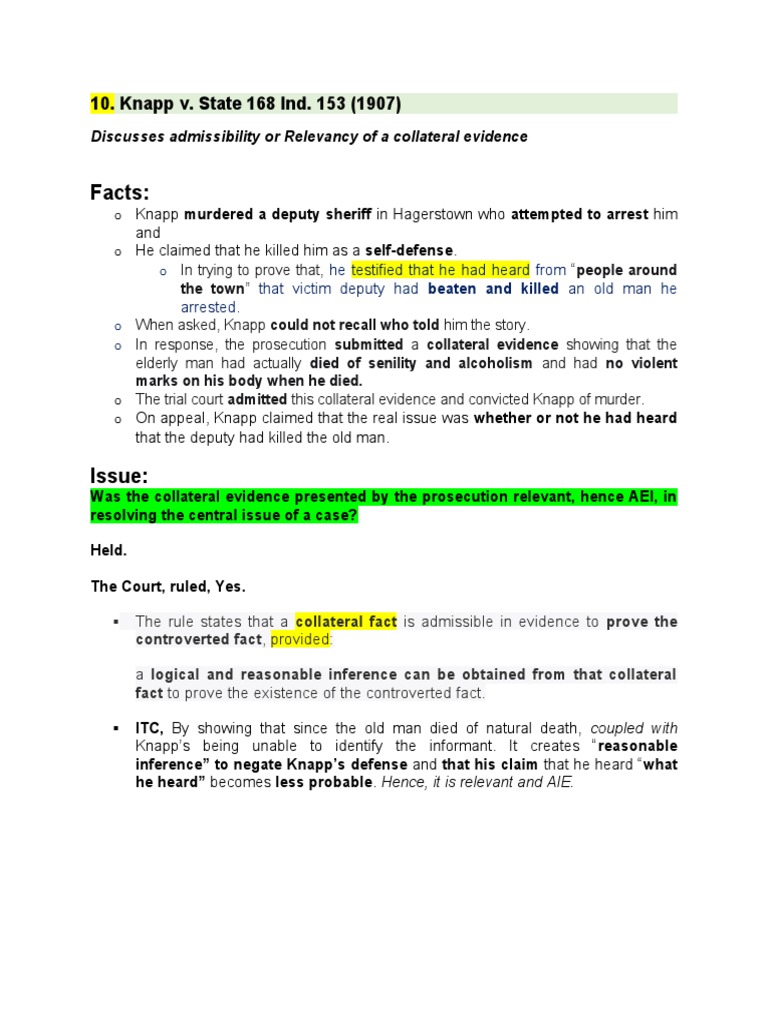 10 Knapp V State | PDF | Law | Religion & Spirituality