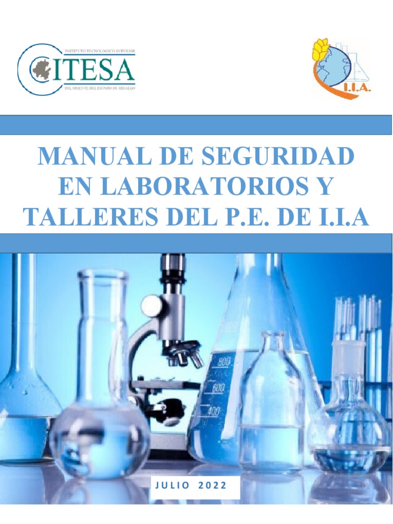 Manual de Seguridad en Talleres y Lab Julio 2022.. | PDF | Laboratorios | Microorganismo