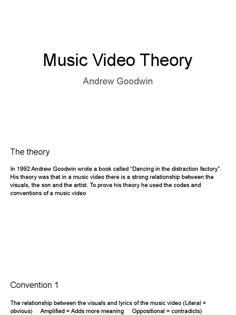 Music Video Theory | PDF