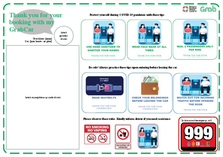 Grab Driver Signage - Template | PDF