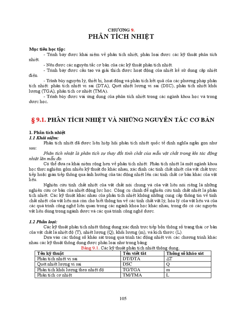 Chuong 9 Phan Tich Nhiet | PDF