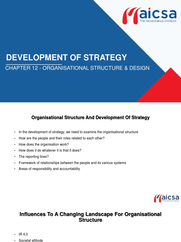 Organisational Structure and Strategy Development | PDF ...