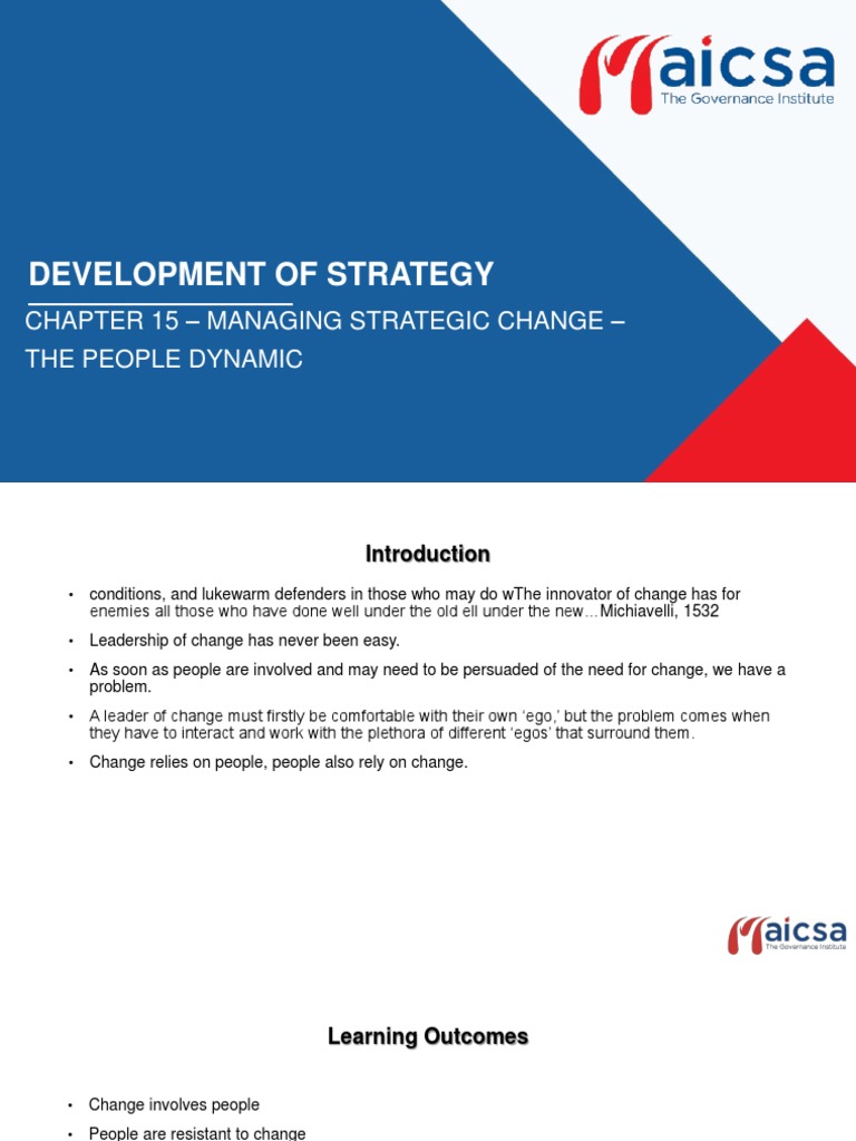 C15 Managing Strategic Change - The People Dynamic | PDF | Leadership ...