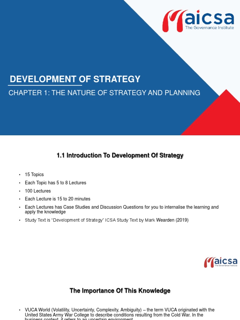 Nature of Strategic Planning Overview | PDF | Strategic Planning ...