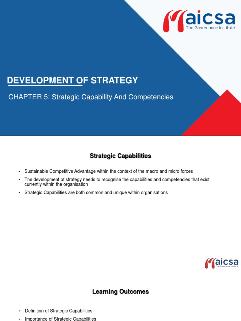 Strategic Capability Essentials | PDF | Competitive Advantage ...