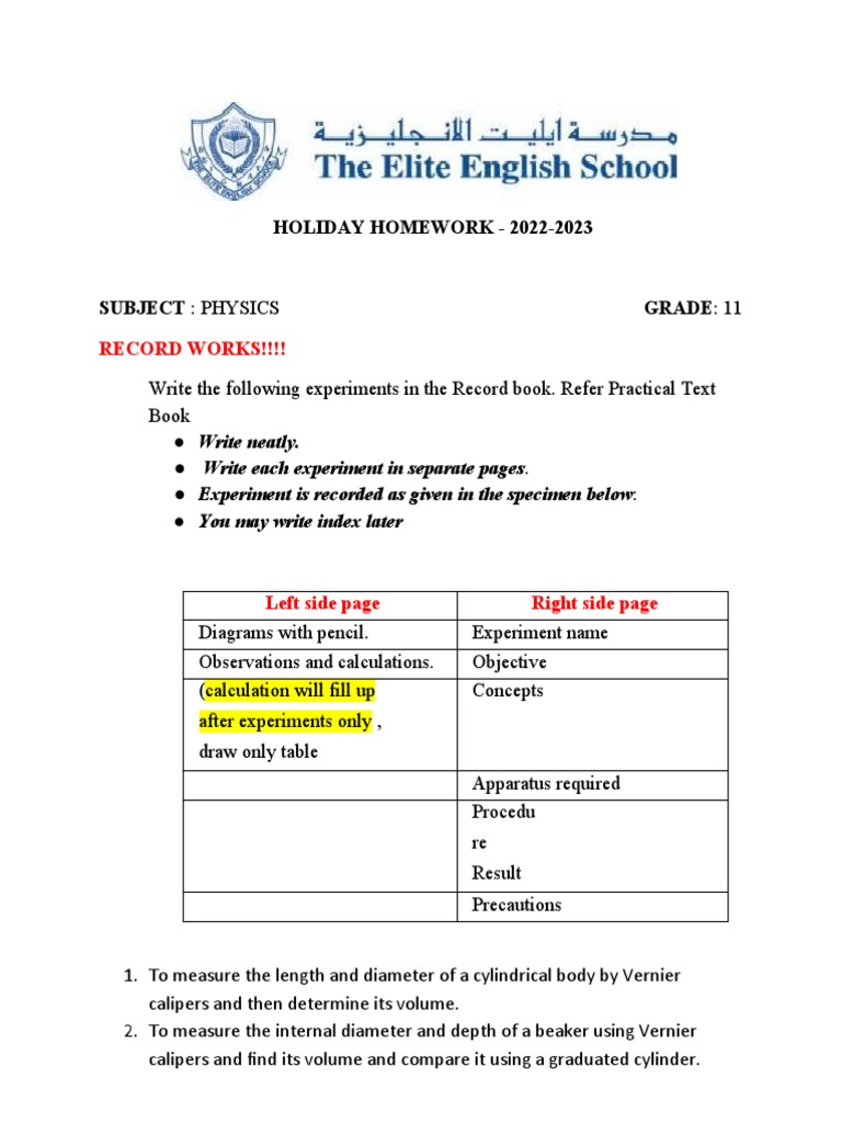 GR 11 Physics Vacation HW 22-23 - 1656228506 | PDF | Scientist | Science