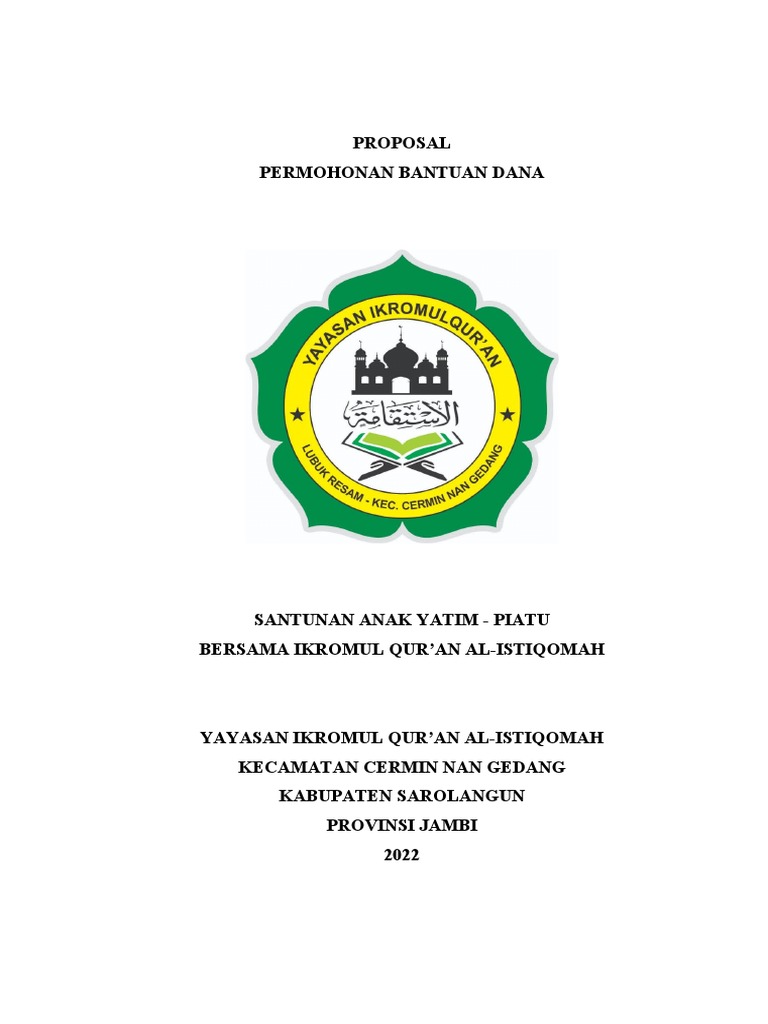 Proposal Santunan Anak Yatim | PDF