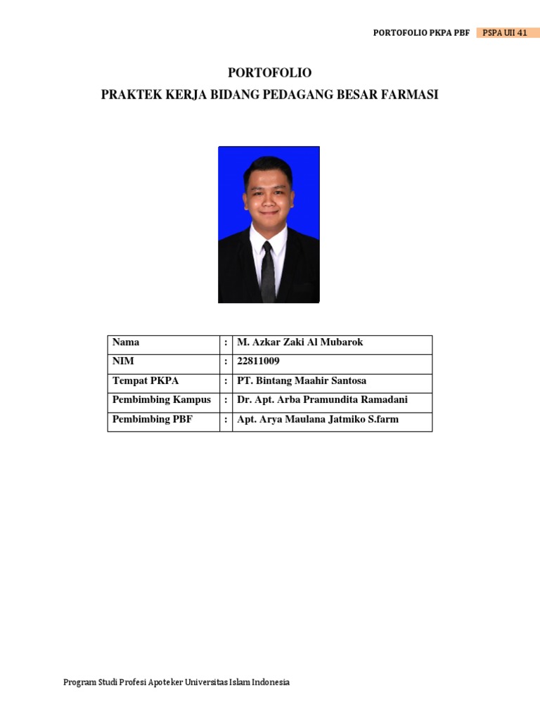 Portofolio PKPA PBF di PT Bintang Maahir | PDF | Bisnis | Pengelolaan ...
