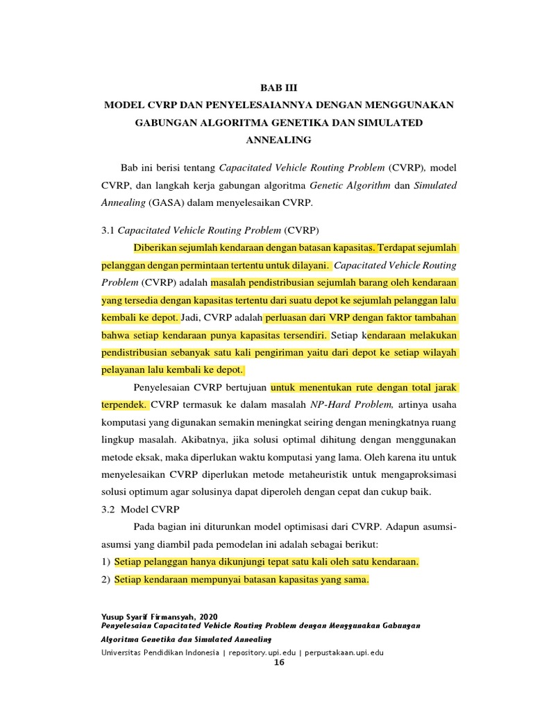 Cara Penyelesaian Simulated Annealing Pada VRP | PDF | Metode & Bahan Ajar | Teknologi & Rekayasa