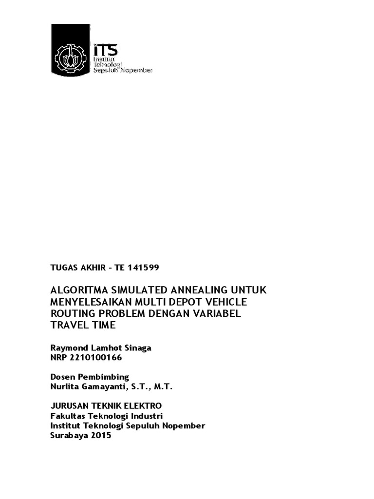 Algoritma Simulated Annealing Untuk MDVRP | PDF
