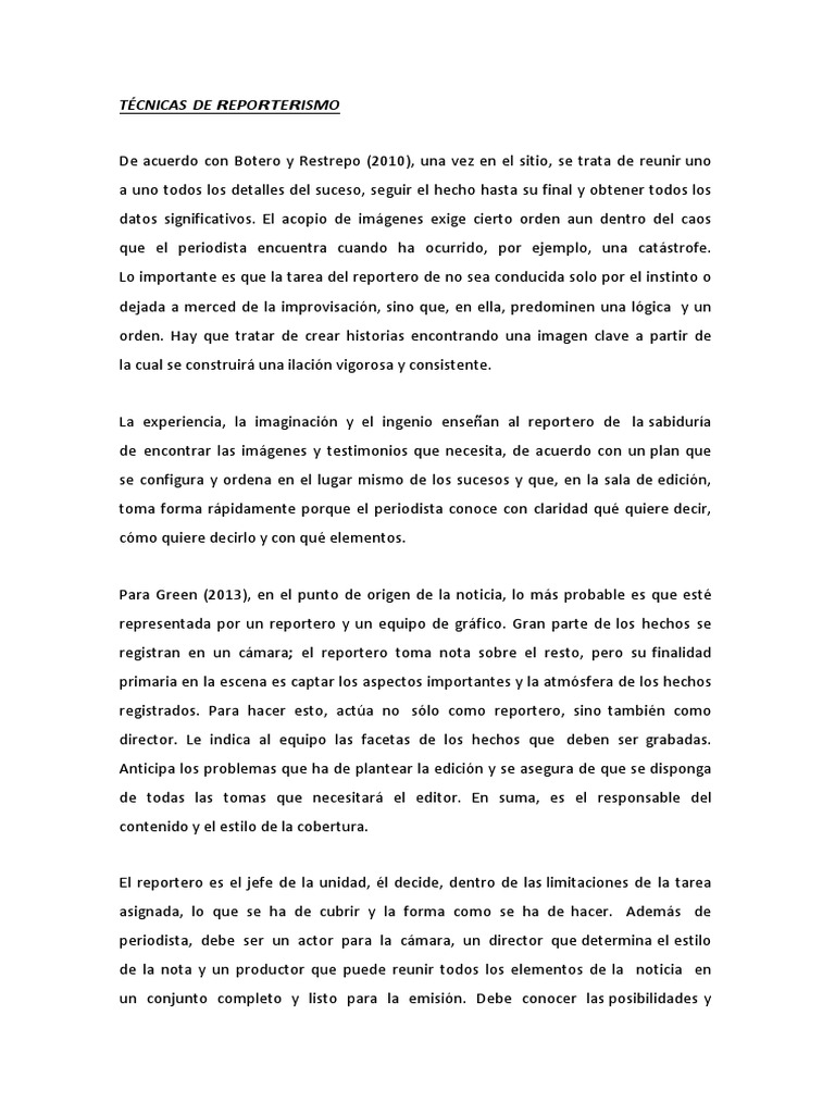 Técnicas Esenciales para Reporteros | PDF | Política