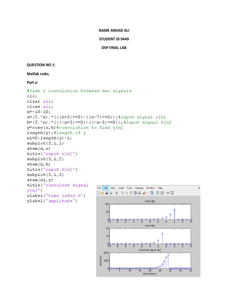 DSP Lab Exam | PDF | Digital Signal Processing | Computing