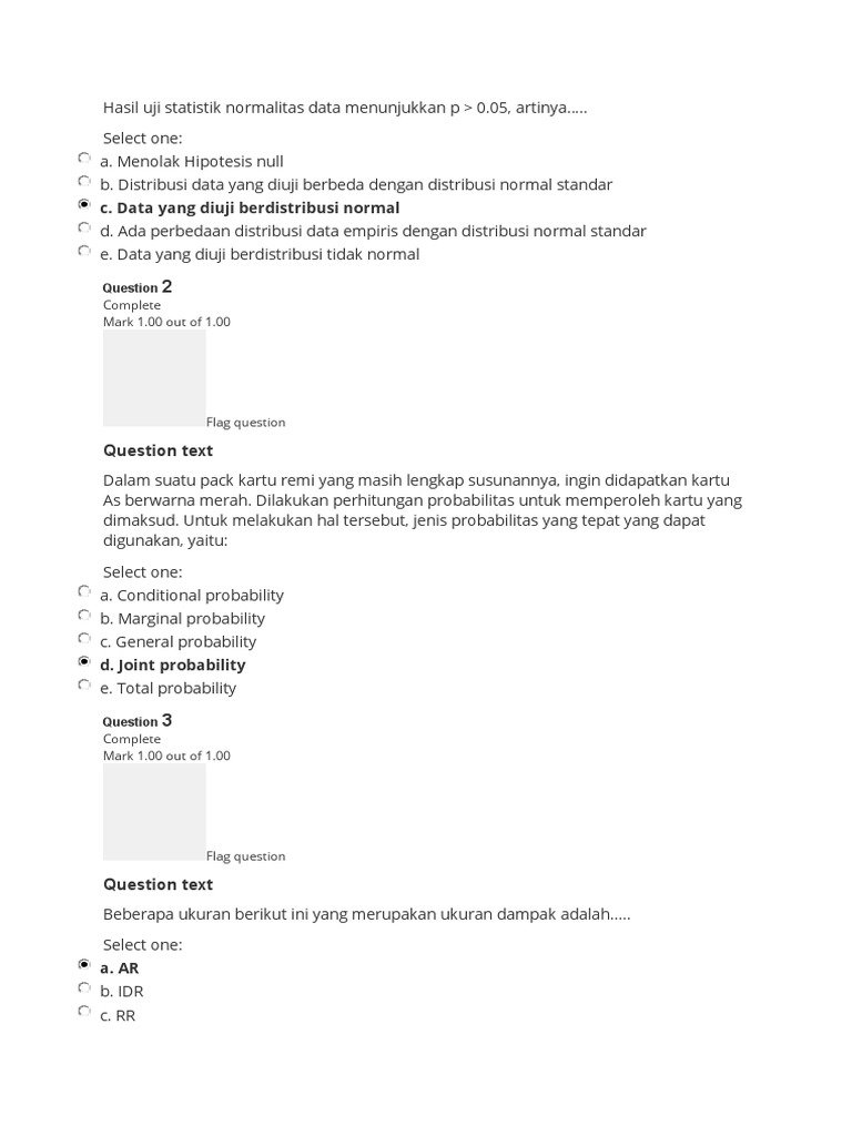 Uji Statistik dan Probabilitas dalam Analisis Data | PDF