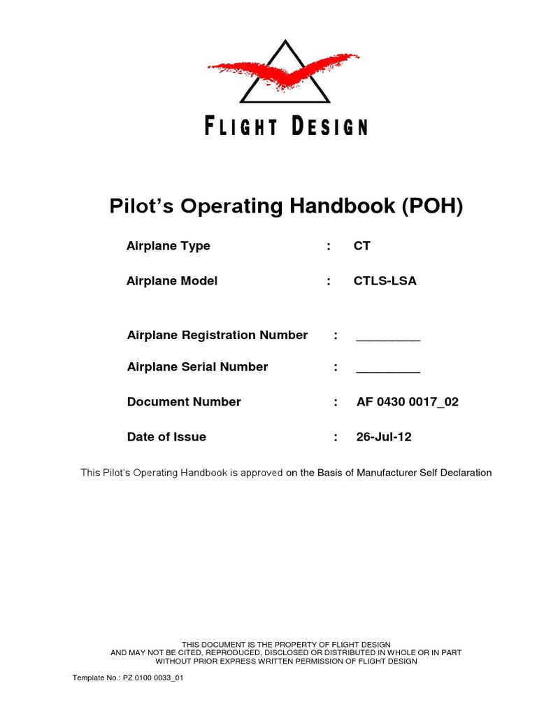 Flight Design CTLS - POH | PDF | Instrument Flight Rules | Visual ...