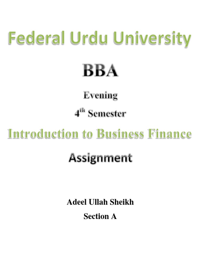 IBF Assignment | Download Free PDF | Expense | Equity (Finance)
