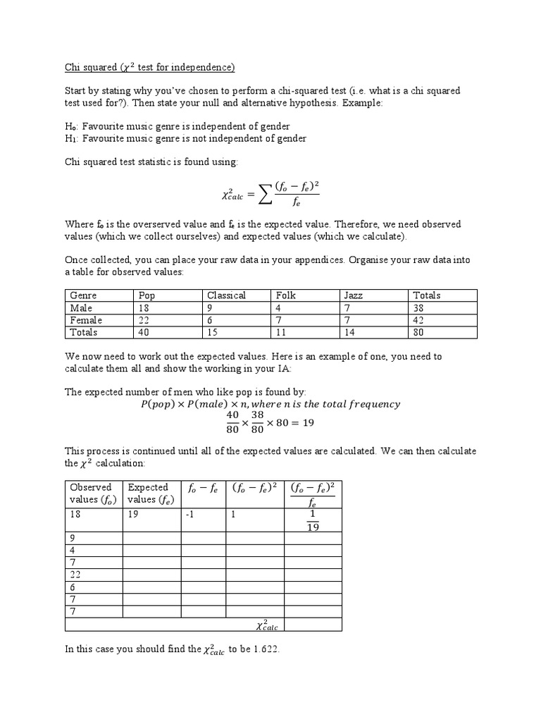 Chi Squared | PDF | Chi Squared Test | Statistical Significance