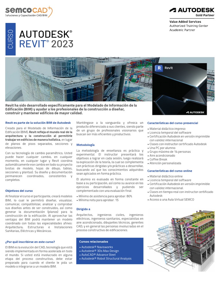 Brochure 2023 Revit Actual | PDF | Autodesk Revit | Informática