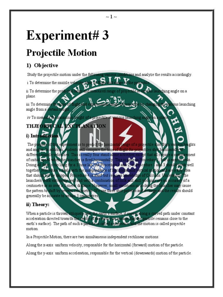 Experiment 3 Physics | Download Free PDF | Projectiles | Acceleration