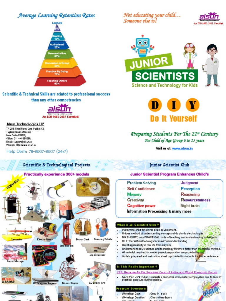 Junior Scientist Brochure | Download Free PDF | Science | Cognitive Science