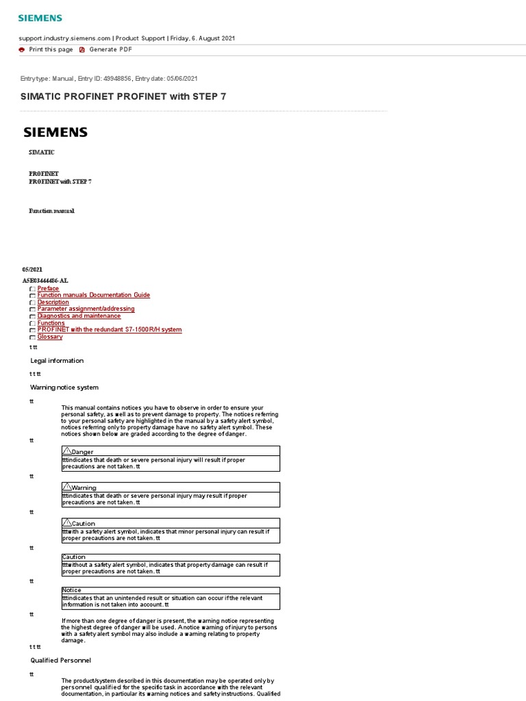 Profinet With Step 7 Simatic Profinet Profinet With Step 7 Id 49948856 Industry Support Siemens ...