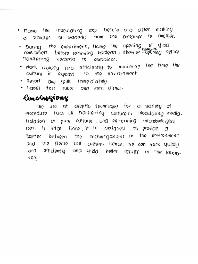 Inoculation Method Aseptic Culture Techniques | PDF