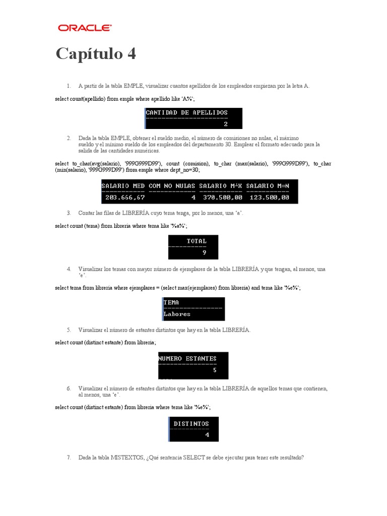 Ejercicios Capítulo4 | PDF