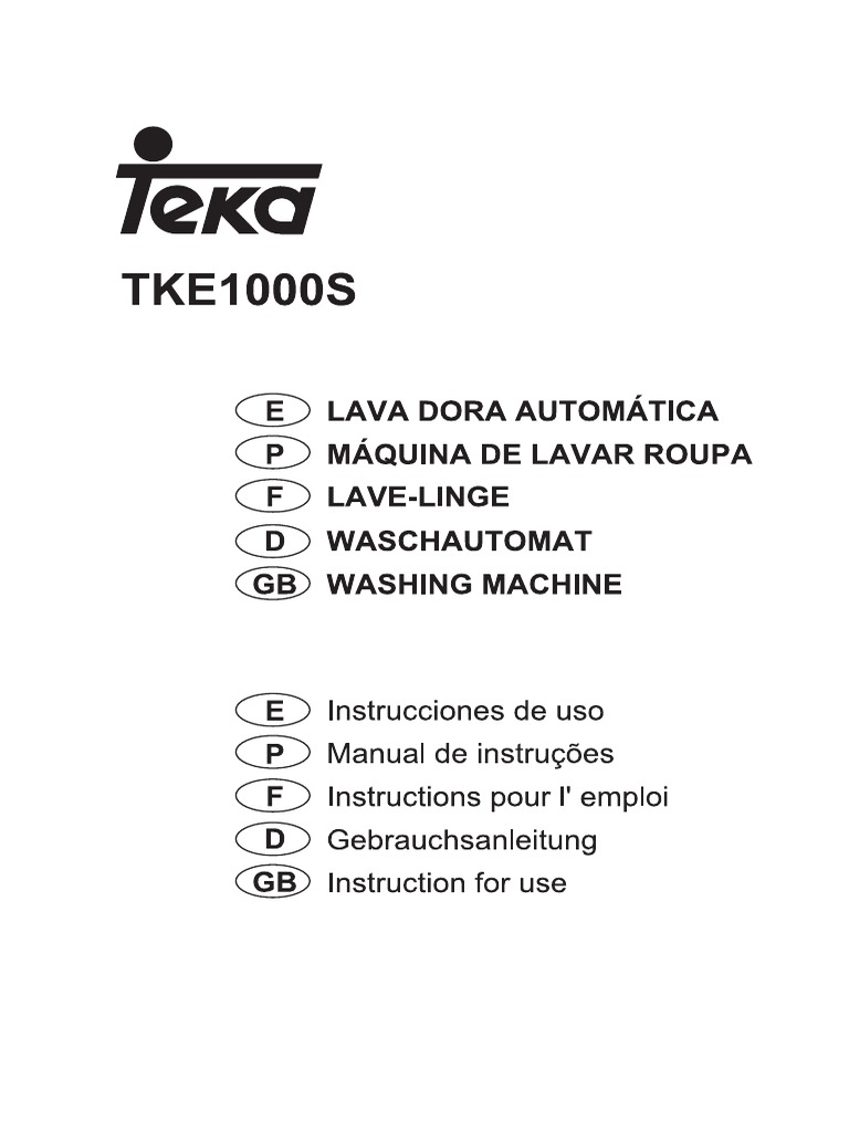Teka TKE 1000 S Washing Machine | PDF
